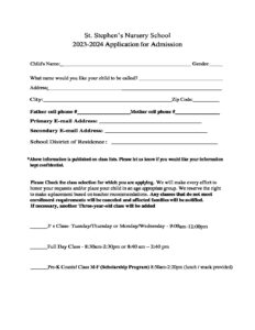 New Registration Packet Parents 2023-2024 - Welcome to St Stephen's ...